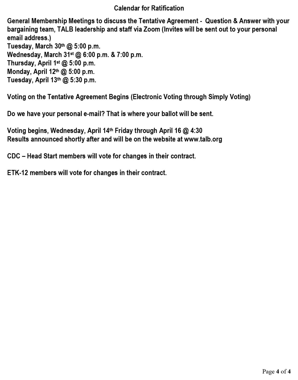 Tentative Agreement - Summary of Details - Teachers Association of Long ...
